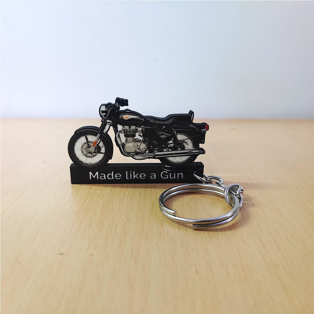 Best Royal Enfield Bullet 350 Standard Black Bike Keychain – Osiyankart