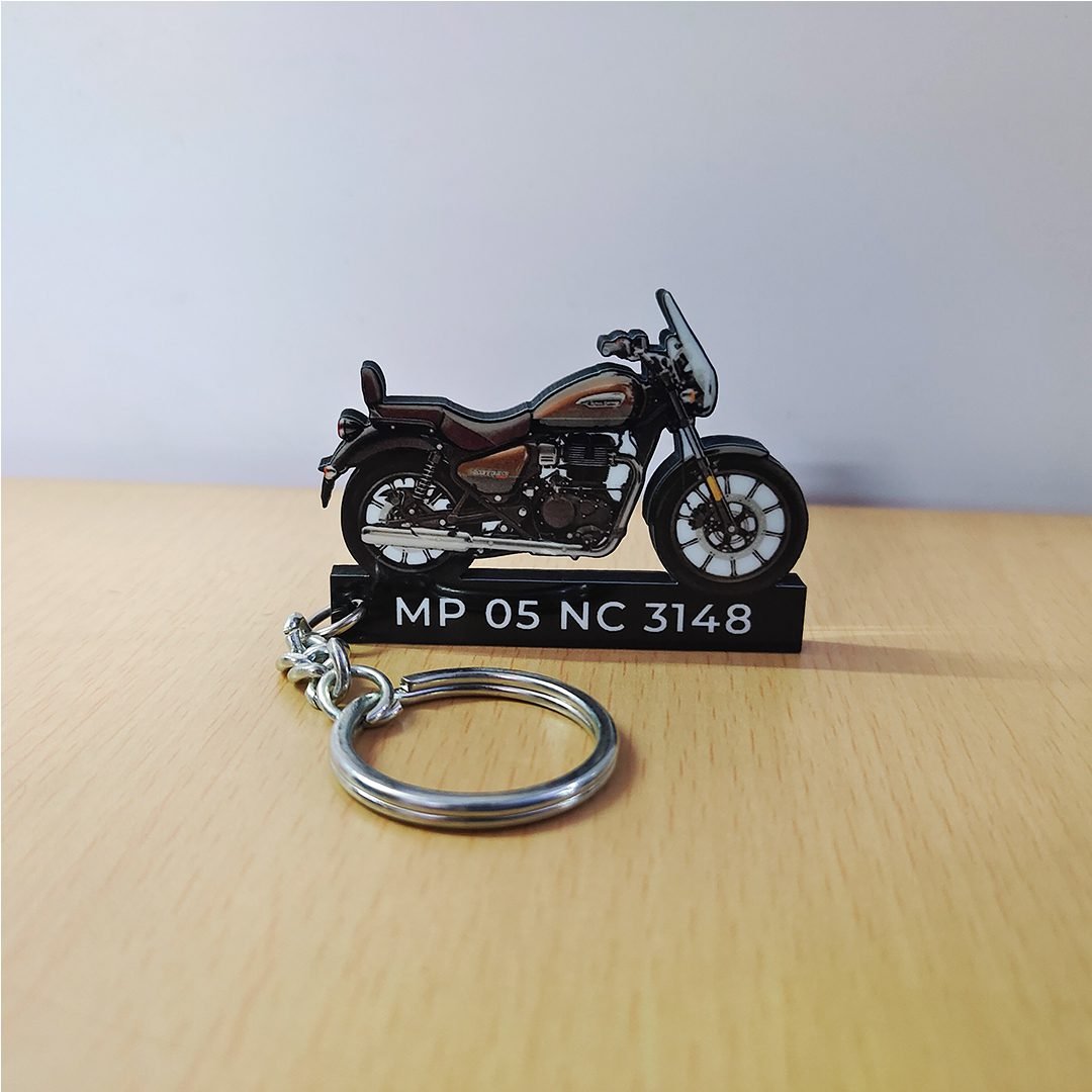 Best Royal Enfield Meteor 350 Supernova Brown Bike Keychain – Osiyankart