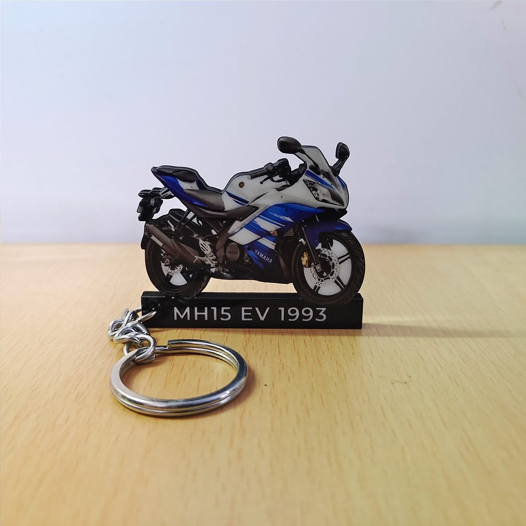 Best Yamaha R15 V2 Racing Blue Bike Keychain – Osiyankart